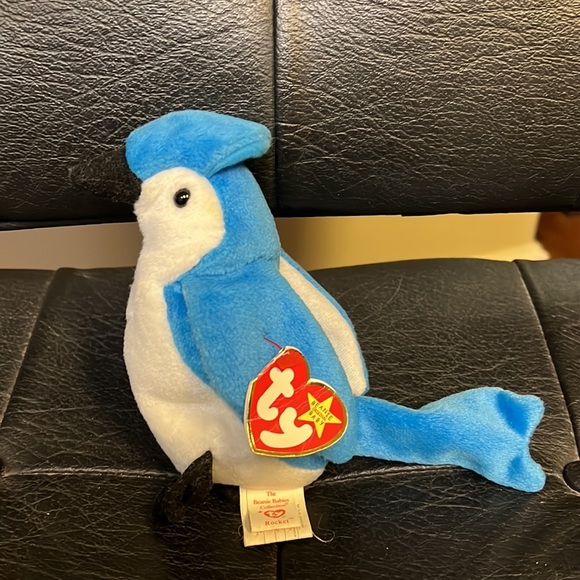 Toys | Ty Beanie Babies Rocket The Blue Jay | Poshmark